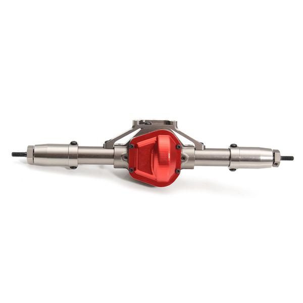 SCX10 Front & Rear Axle Set (Gun-Metal / Red) – scaleRCBuzz